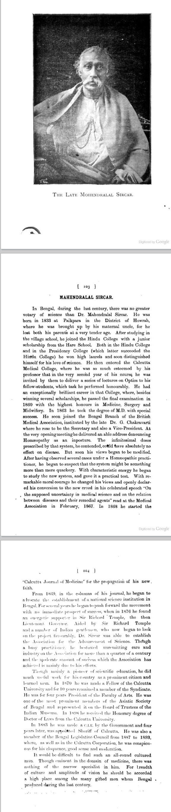 Dr. Mahendralal Sircar - Frank Parlato Jr.